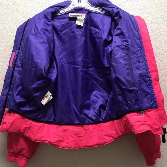 Obermeyer | Jackets & Coats | Obermeyer Vintage 8s 90s Neon Pink Nylon ...